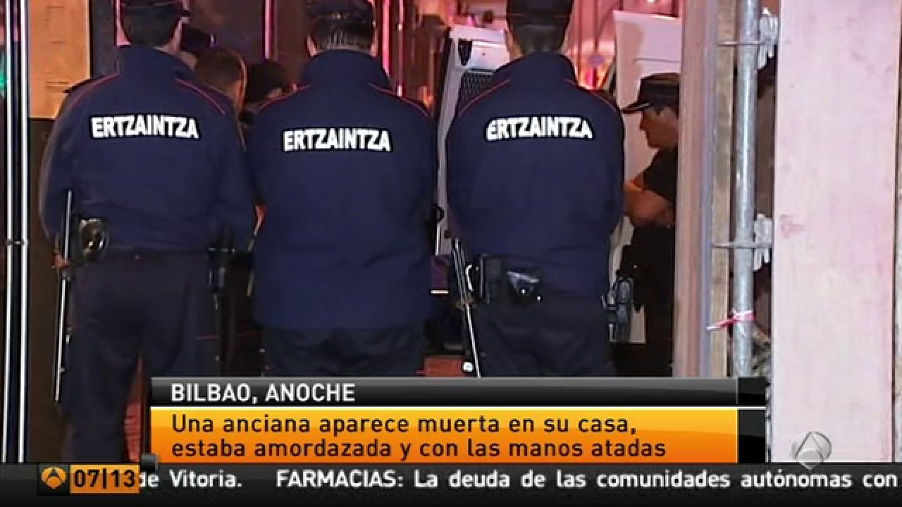 Hallan el cadáver de una anciana atada y amordazada en su casa en Bilbao