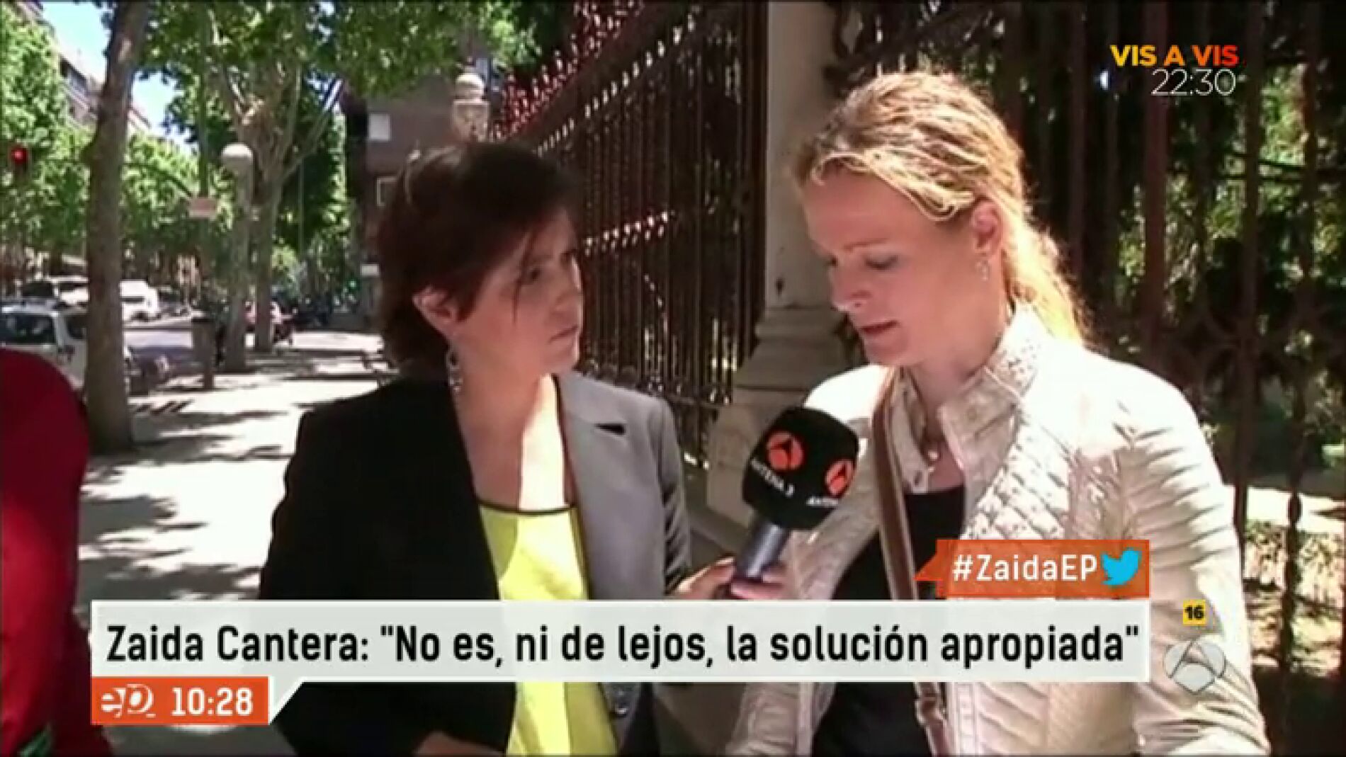 Zaida Cantera: "No es, ni de lejos, la solución apropiada"