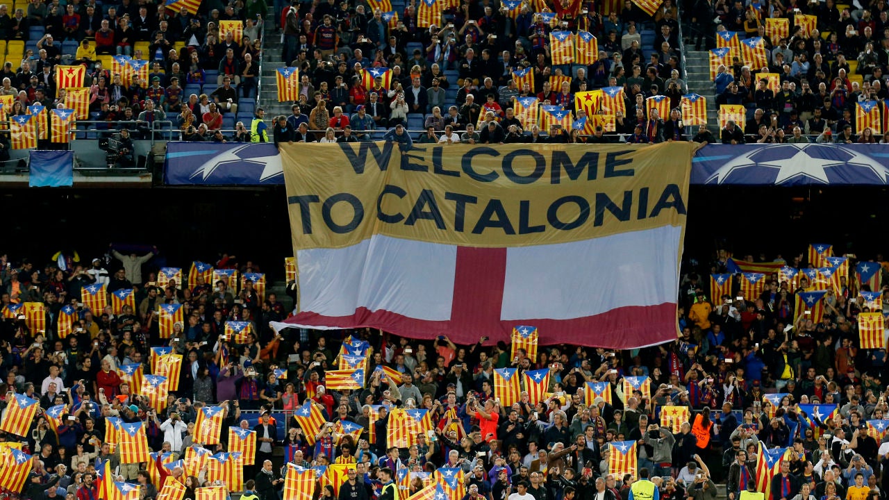 'Welcome to Catalonia', la pancarta con la que el Barcelona recibió al ...