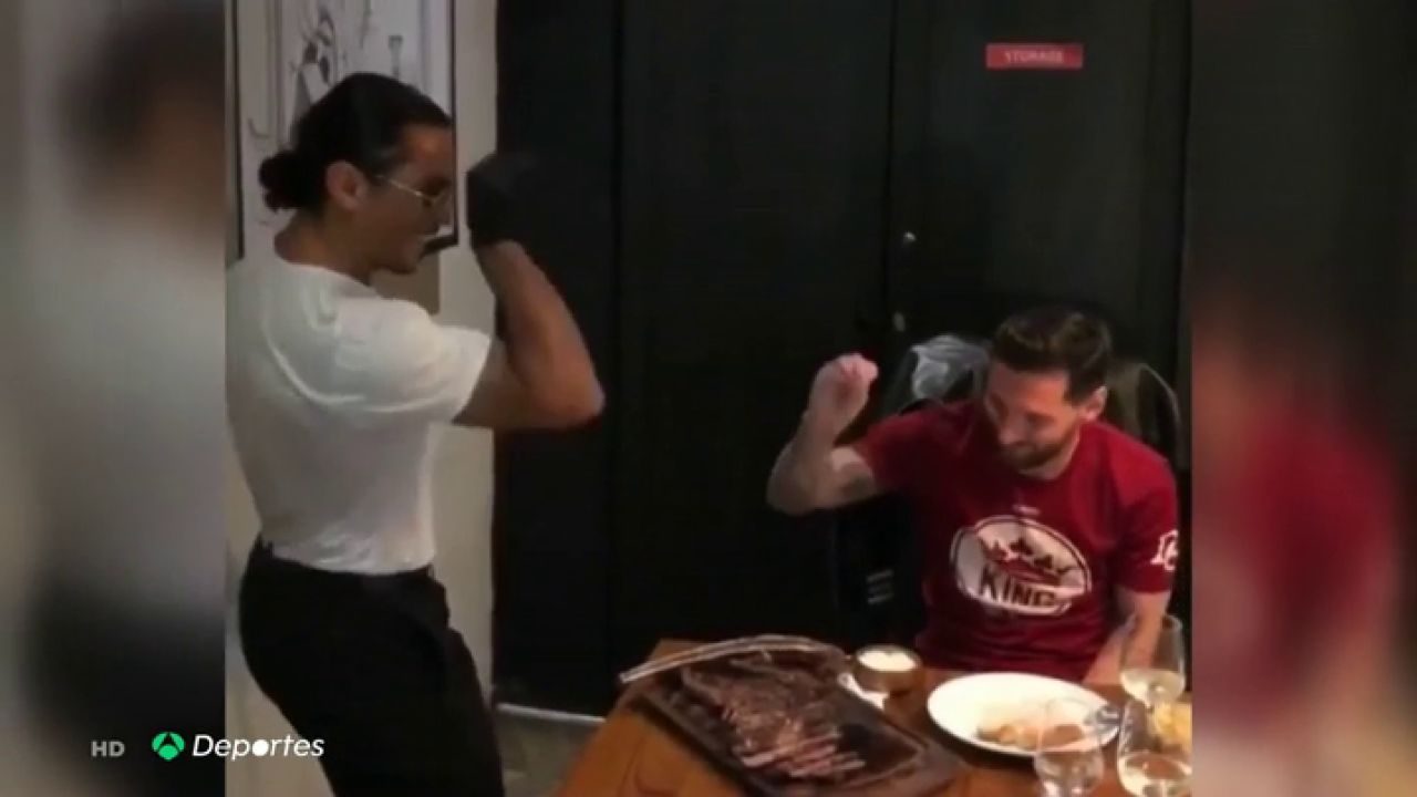 Messi visita al famoso chef Salt Bae y coincide con Pogba en sus ...
