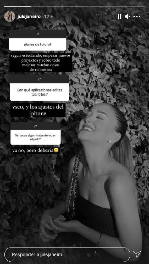 Julia Janeiro, más sincera que nunca: "Creo que debo pensar las cosas ...