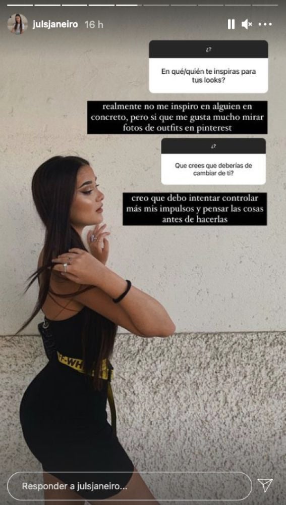 Julia Janeiro, más sincera que nunca: "Creo que debo pensar las cosas ...