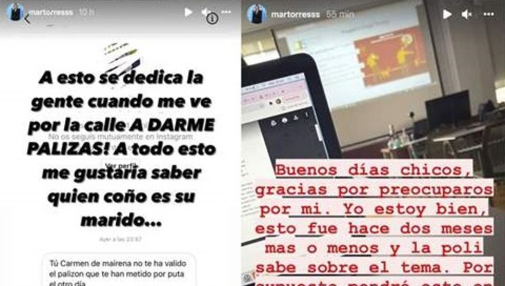 Mar Torres muestra las amenazas que recibe continuamente en sus redes ...