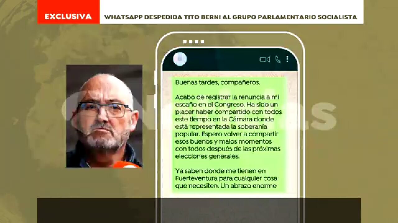 EXCLUSIVA: Tito Berni y su mensaje de despedida al PSOE tras conocer su ...