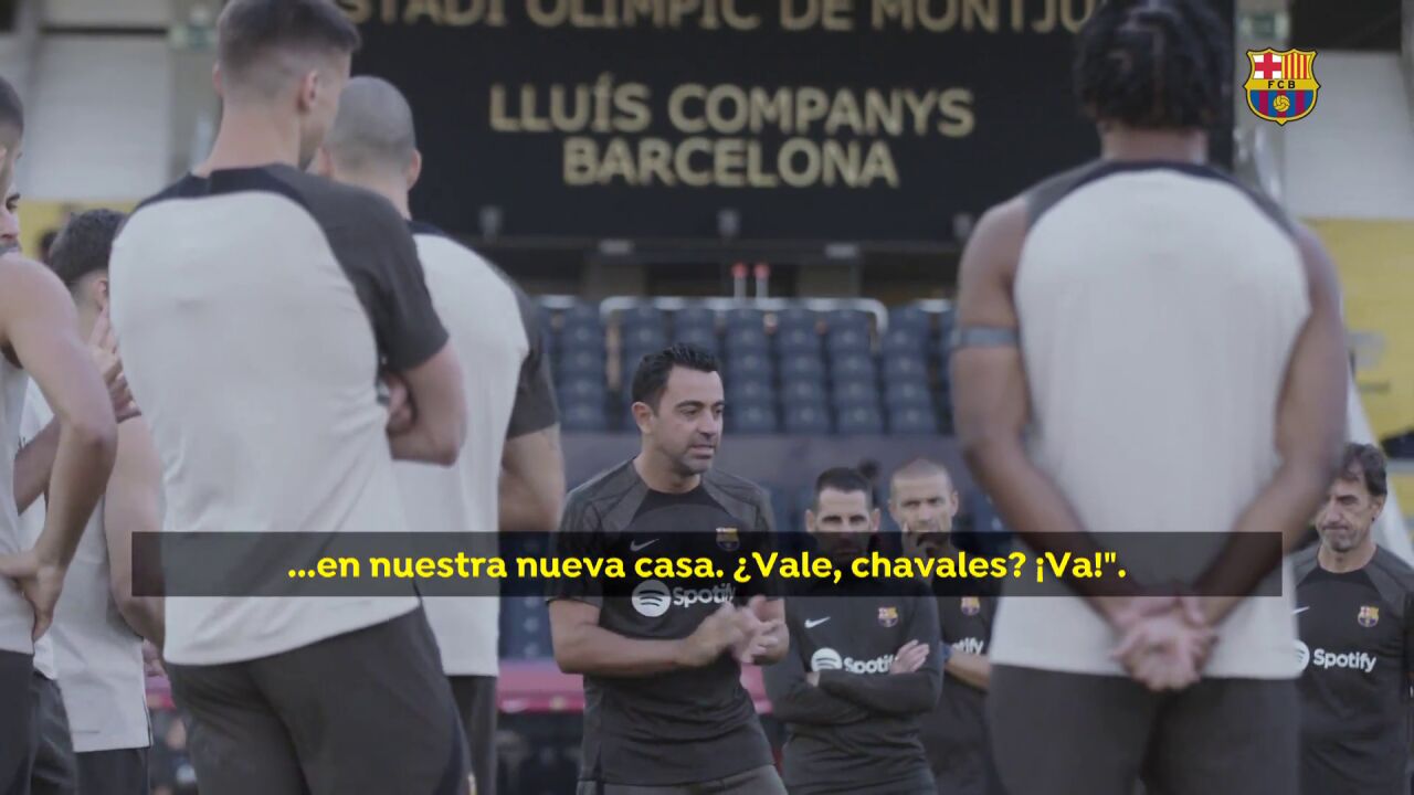 El Barcelona se ejercita por primera vez en el Estadio Olímpico Lluís Companys