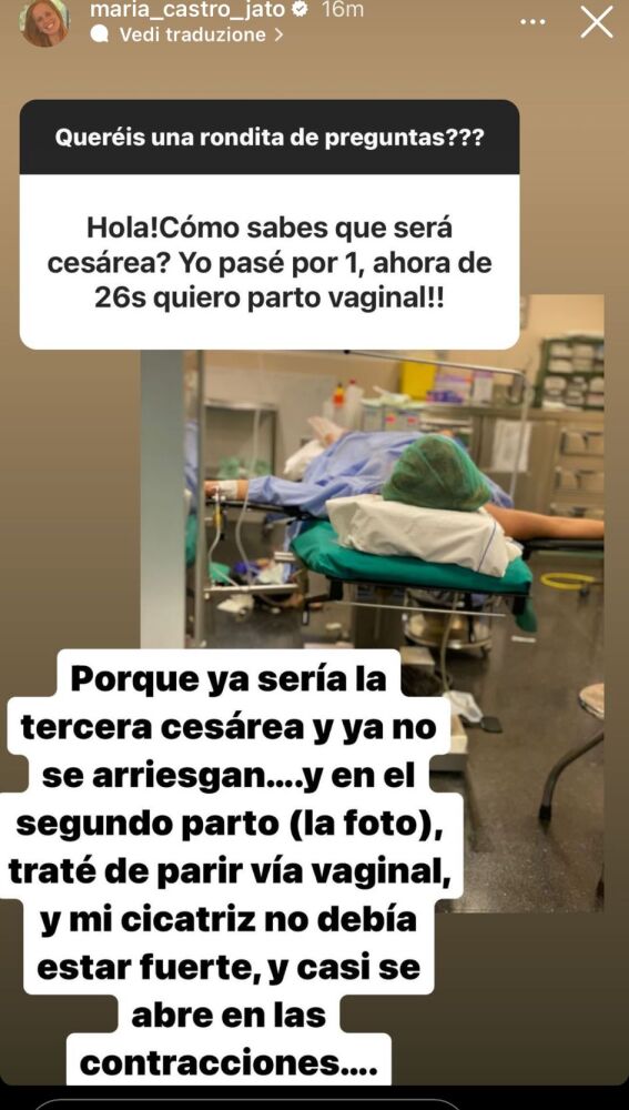 María Castro publica una foto inédita de su segundo parto para hablar ...