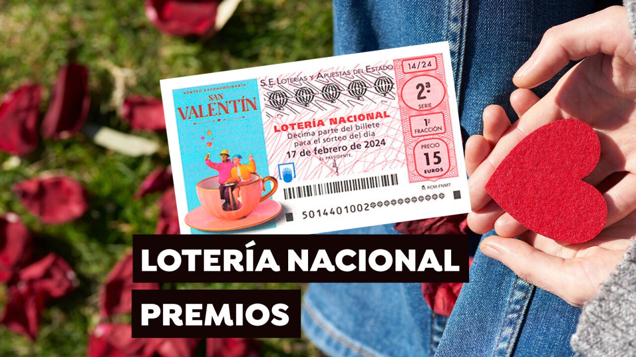 Premios del Sorteo Extraordinario de San Valentín de la Lotería Nacional