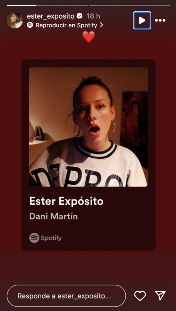 El intercambio de mensajes de Ester Expósito y Dani Martín del que todo ...