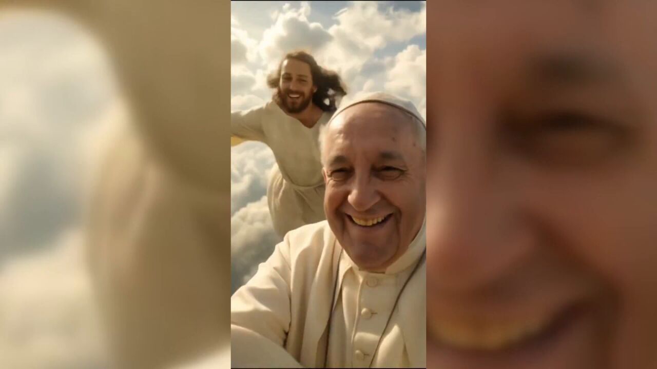 Cuando la IA se pone celestial: El papa Francisco y Jesús, en un ...