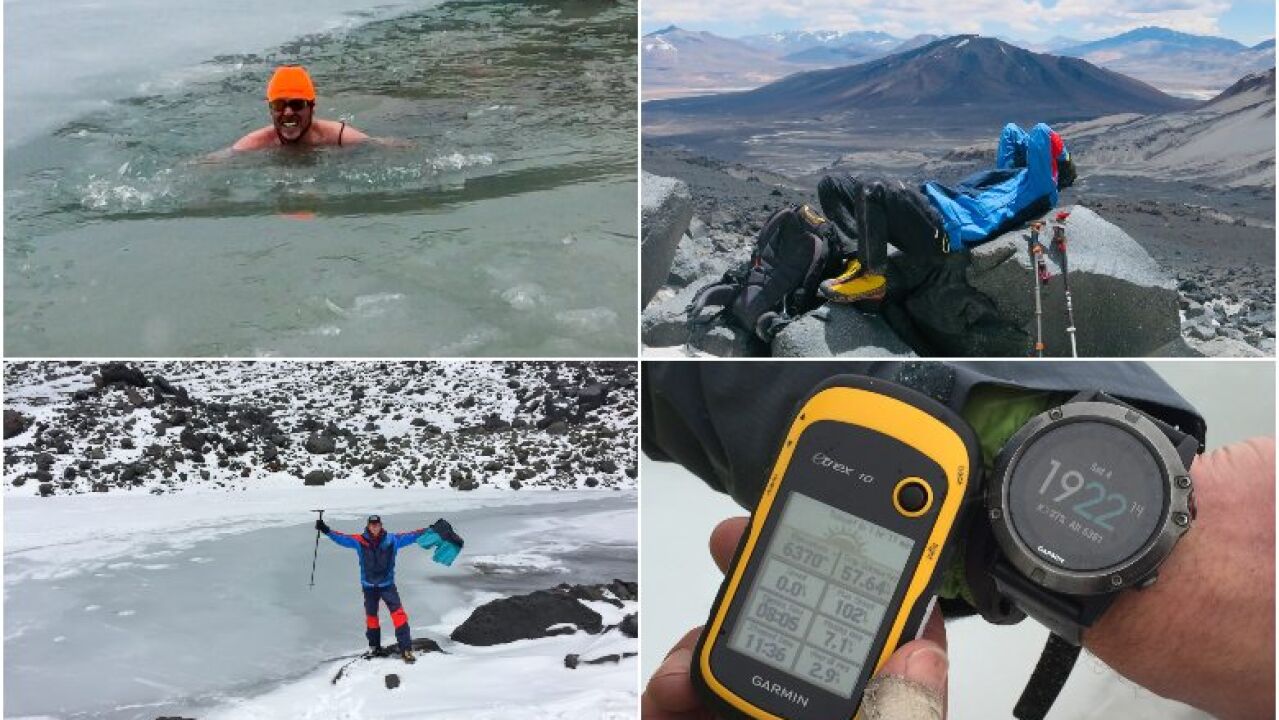 Daniel Bull y el baño más extremo en un lago de los Andes: "Se me ...