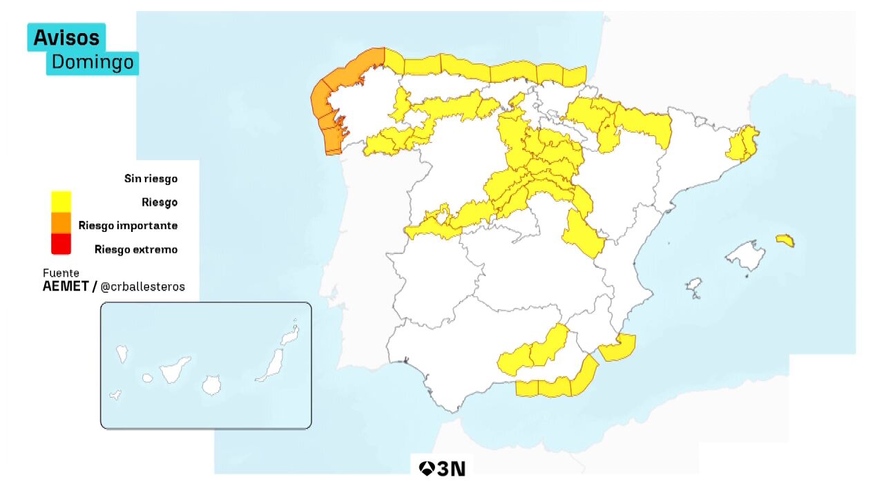 La llegada del invierno trae fuerte oleaje, lluvias y nevadas con ...
