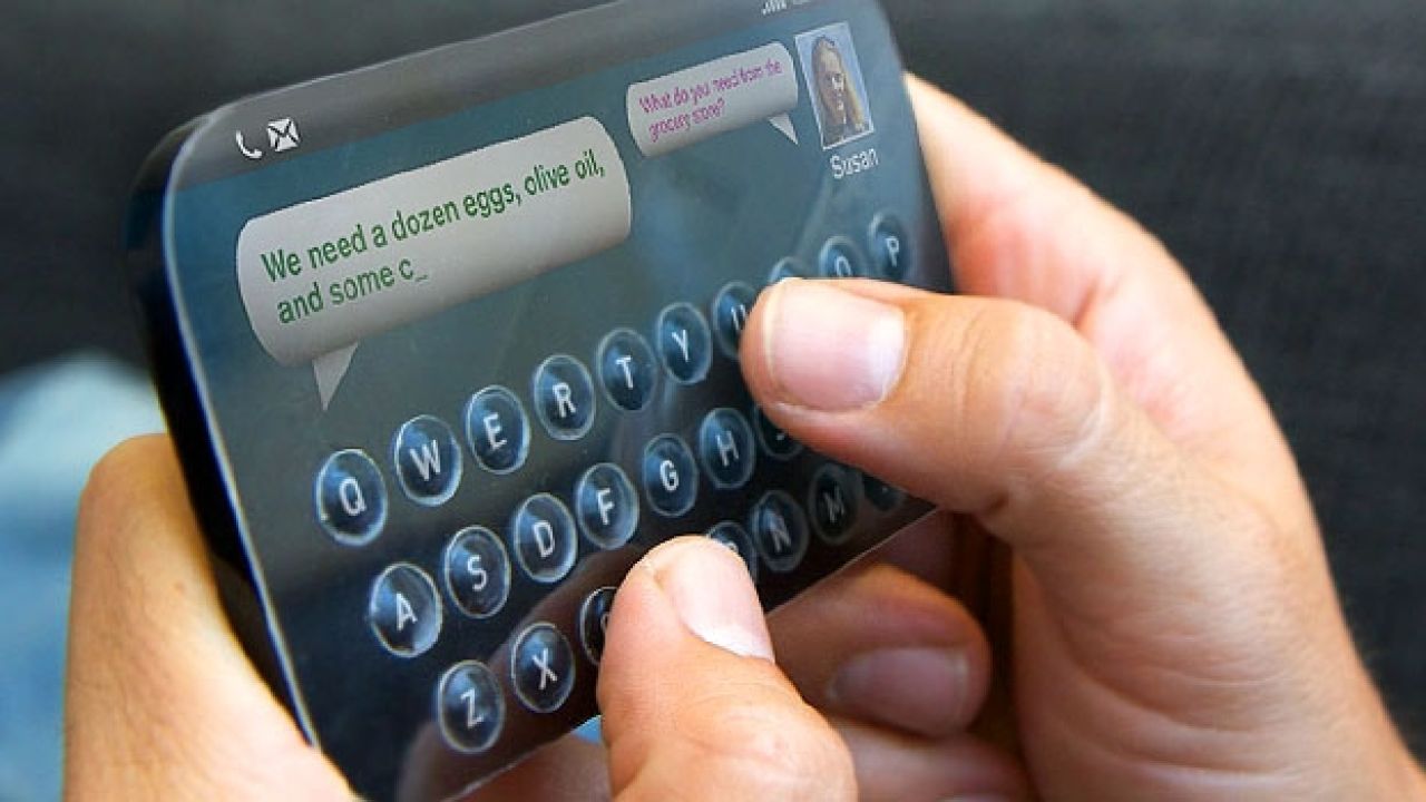 Una pantalla táctil con botones en relieve que desaparecen