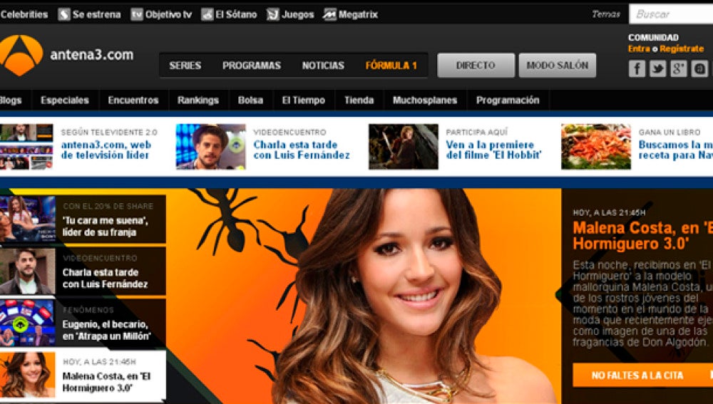 Antena3.com, elegida por los internautas como la web de radio y ...