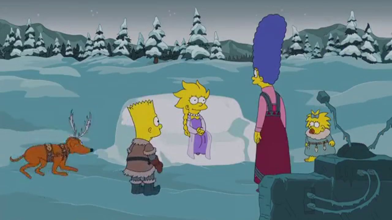 Intro de 'Los Simpson' parodiando a 'Frozen'