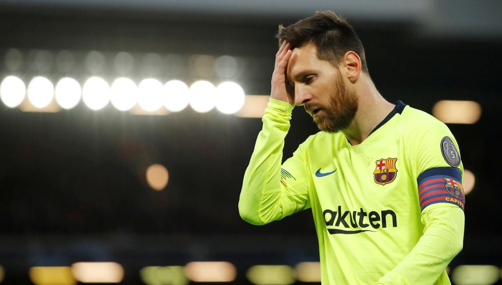 Leo Messi lloró en el vestuario tras la derrota contra el Liverpool en ...