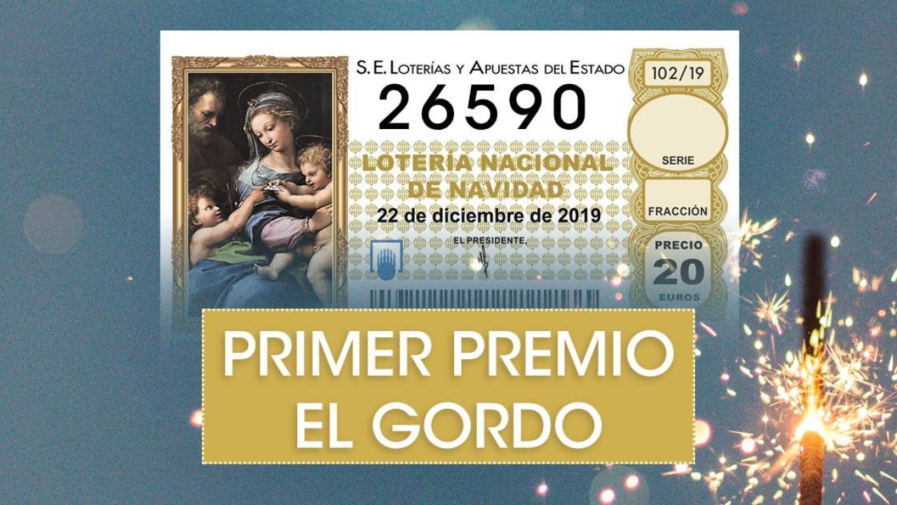26.590, El Gordo de la Lotería de Navidad 2019