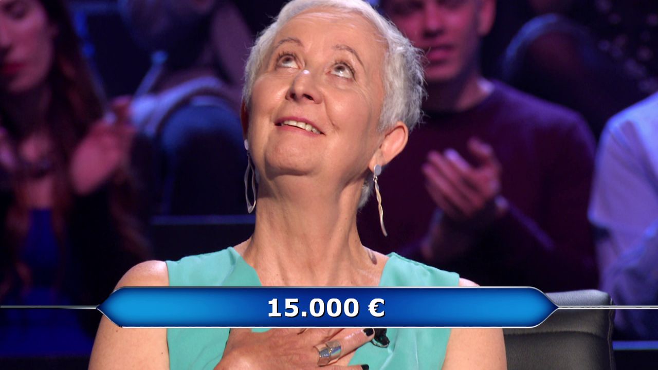 El comodín del '50:50' salva a Montse en '¿Quién quiere ser millonario?': "Menos mal que lo he ...