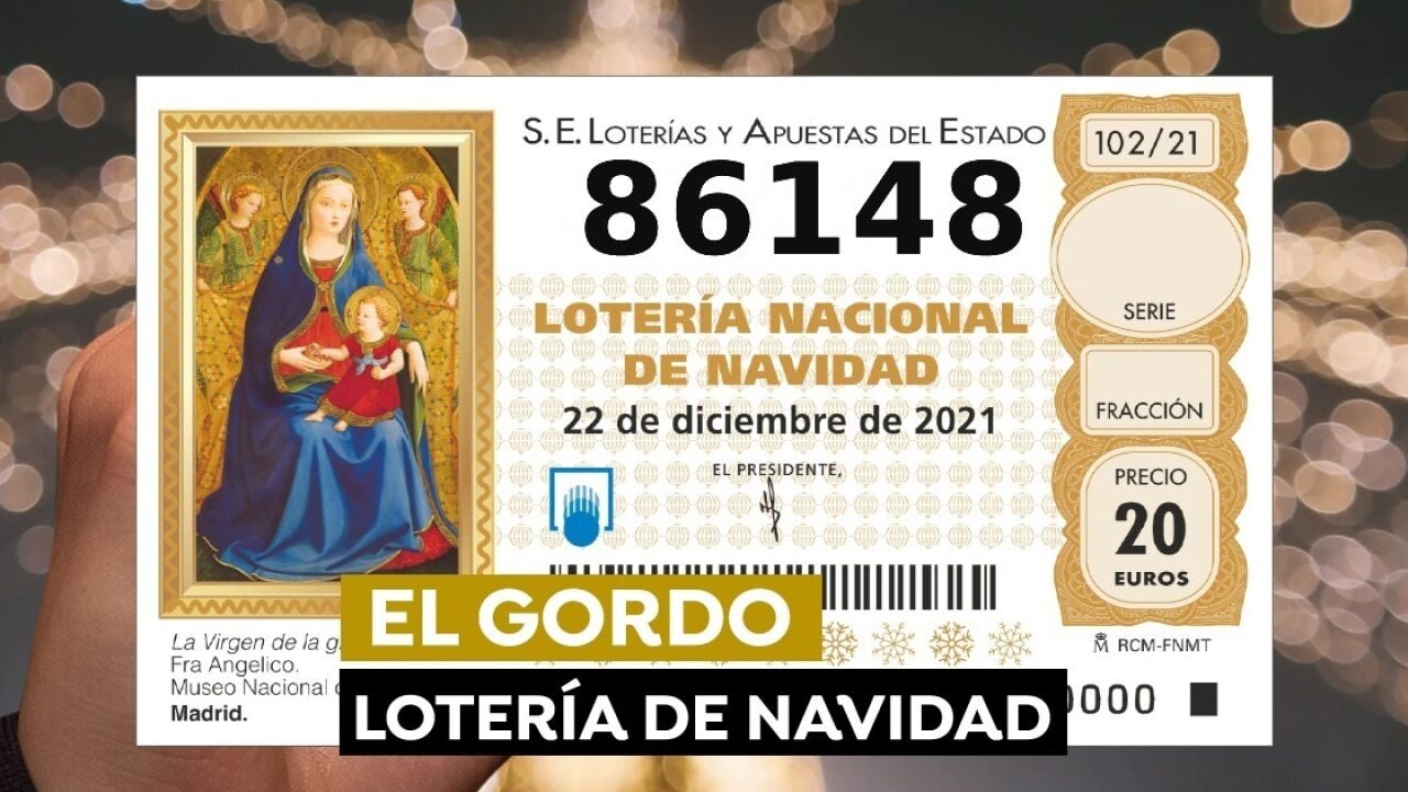 86.148, el Gordo de la Lotería de Navidad 2021