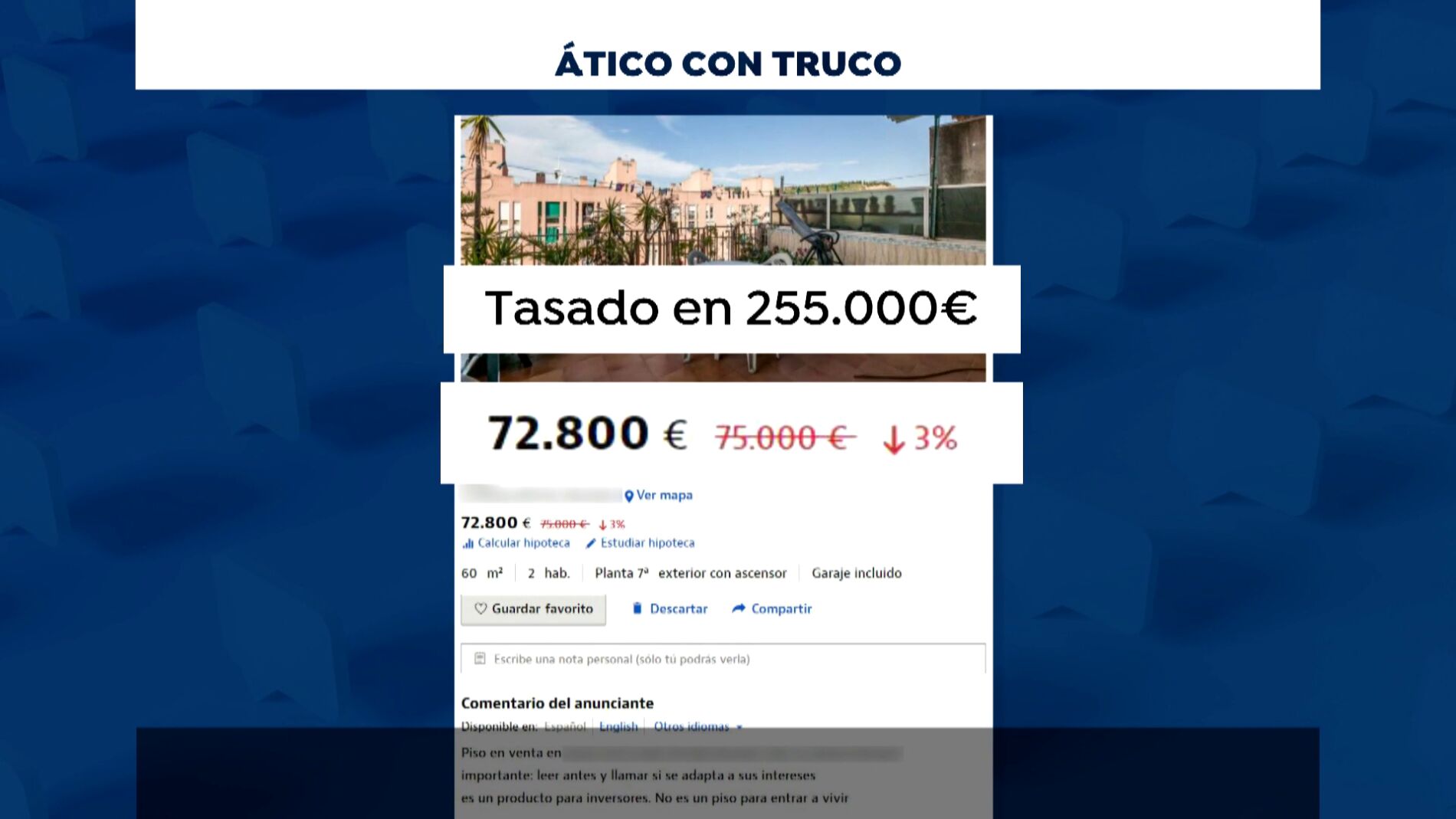 A la venta en Idealista un ático de 60 m2 en Barcelona por 72.800 euros ...