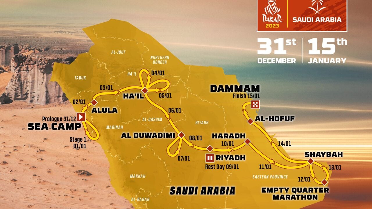 Rally Dakar 2023: Fechas, etapas y recorrido del Dakar