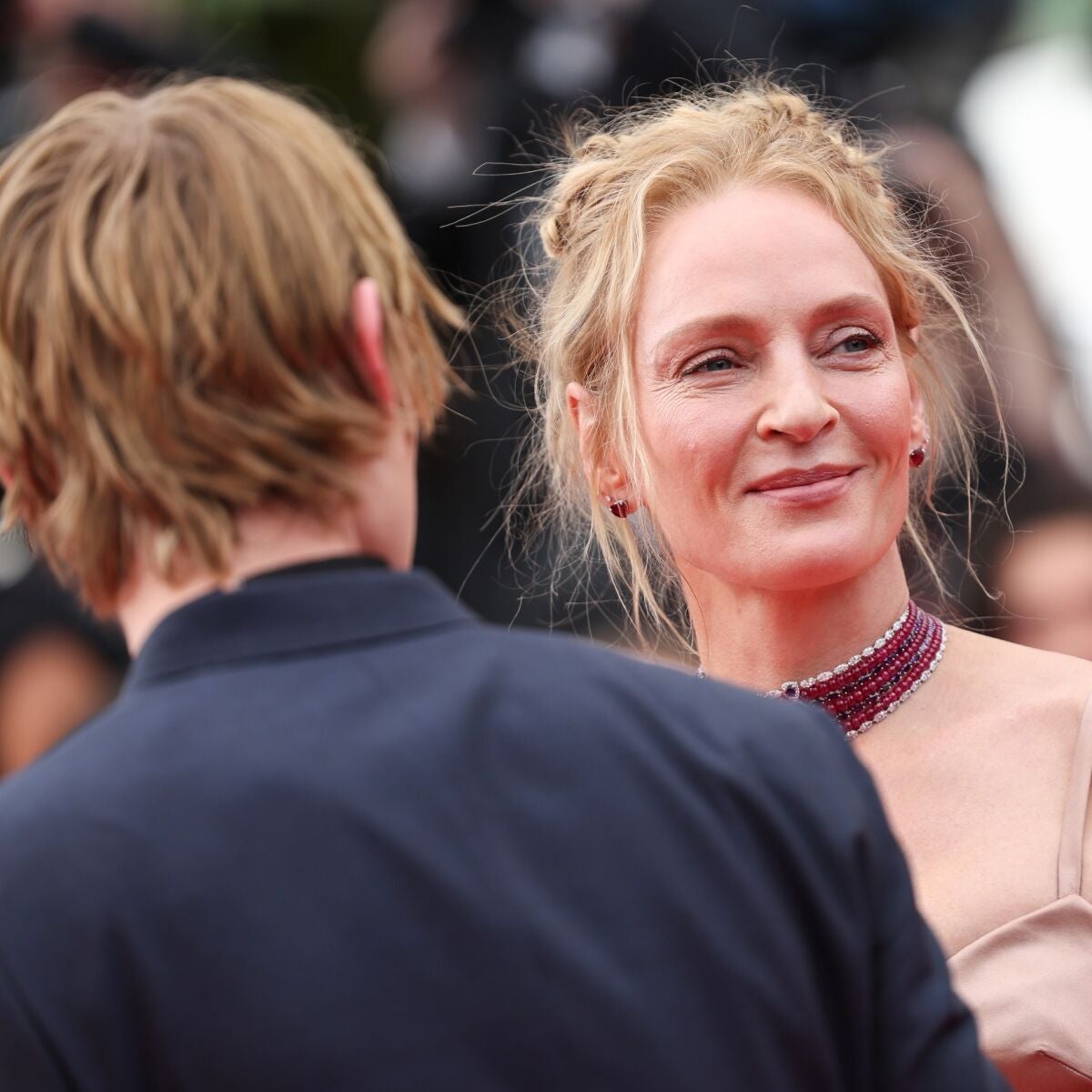 Hijo De Uma Thurman Cannes 2023: Uma Thurman Y Su Hijo Levon Hawke