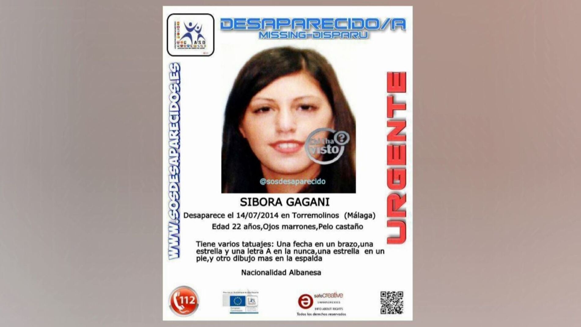 Investigan la desaparición de Sibora Gagani en 2014, posiblemente ...