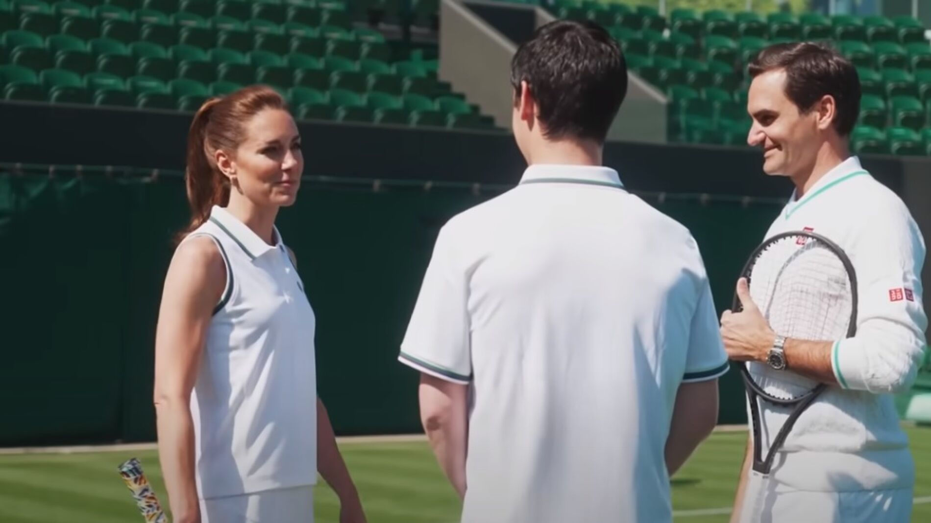 Roger Federer y Kate Middleton pelotean en las pistas de Wimbledon ...