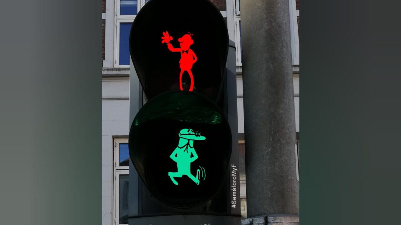 Barcelona da el visto bueno a los semáforos de Mortadelo y Filemón