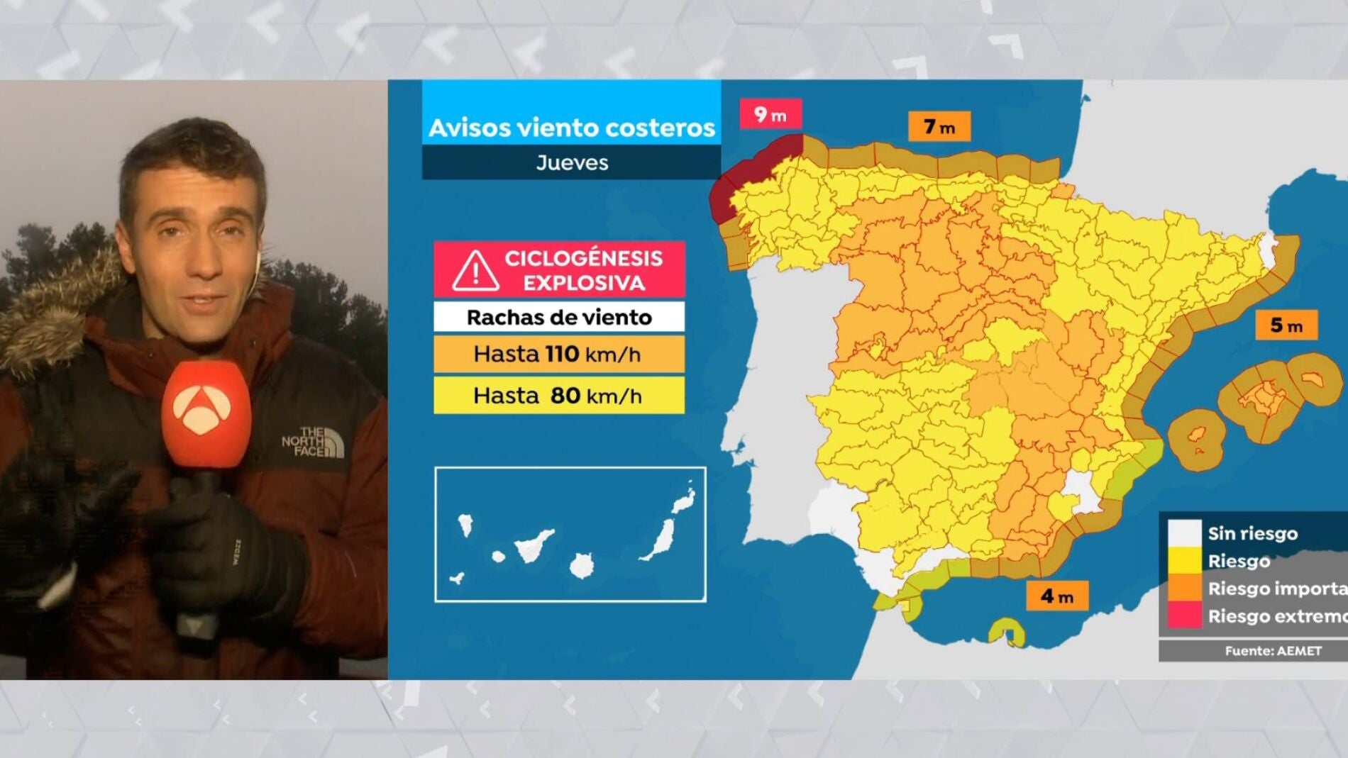 César Gonzalo se introduce de lleno en la borrasca 'Ciarán' que deja ...