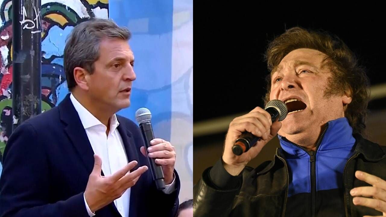 Javier Milei y Sergio Massa cierran sus campañas ante las elecciones ...