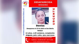 Se busca a Denisa, una joven de 14 años que desapareció en Don Benito ...