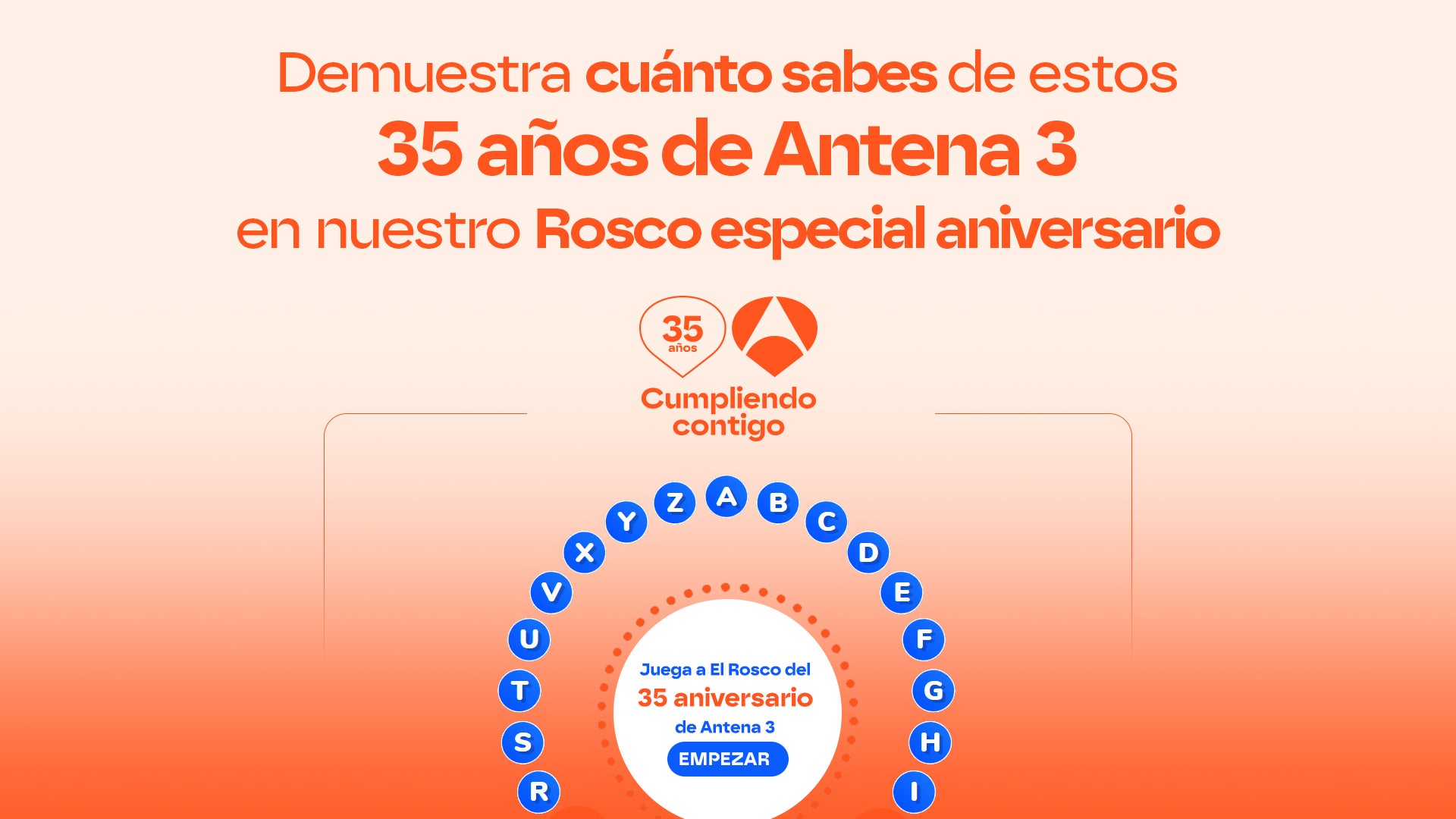 Juega a El Rosco de Pasapalabra especial 35 aniversario