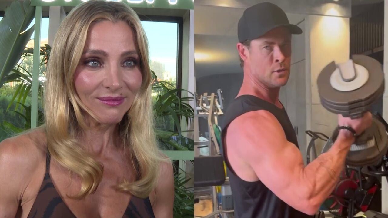 La reacción de Elsa Pataky al ver su musculoso brazo y preguntarle si ya tiene más que Chris ...